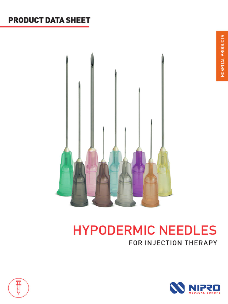 Hypodermic Needles Product Sheet | PDF | Medical Device