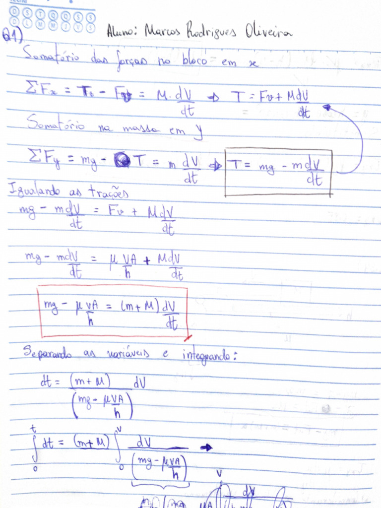 Primeira Avaliação de MecFlu 1 - Marcos Rodrigues Oliveira | PDF