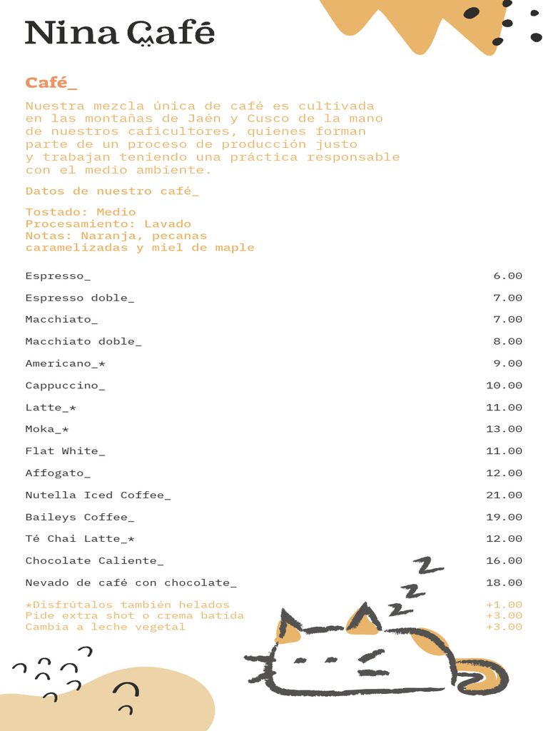 Carta Digital - Nina Café | PDF | Cocina occidental | Comida y bebida