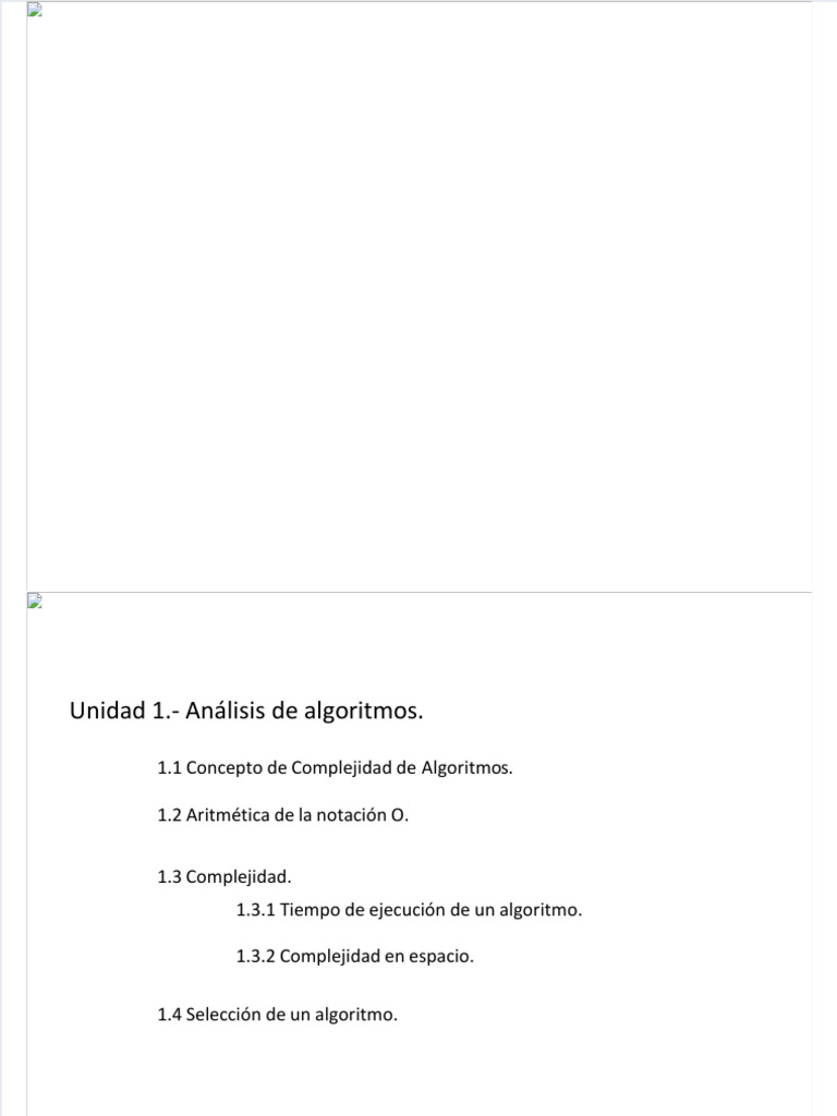 Estructura de Datos Unidad 1 | PDF | Algoritmos | Teoría de la ...