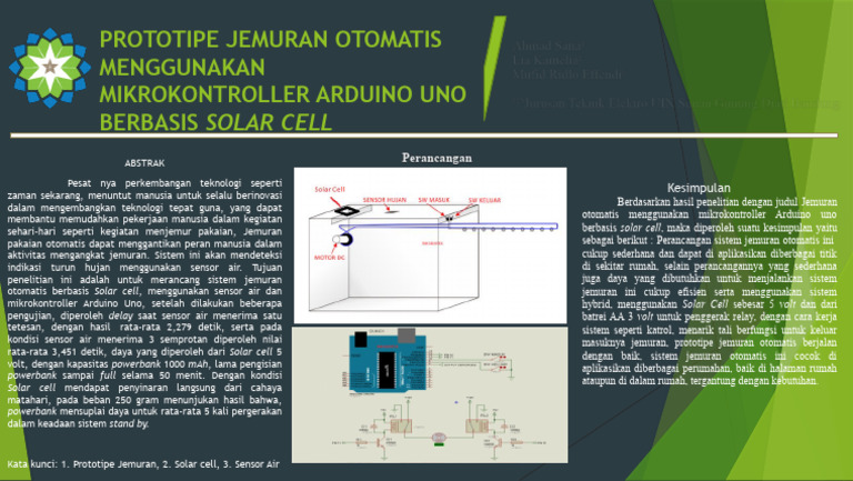 Prototipe Jemuran Otomatis Menggunakan Mikrokontroller Arduino Uno ...