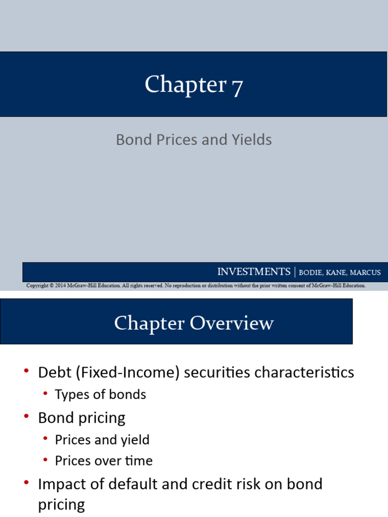 Chapter 7 - Bond Prices and Yields | PDF | Bonds (Finance) | Yield ...