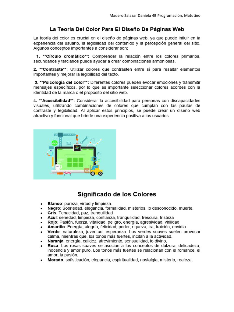 La Teoria Del Color Para El Diseño De Páginas Web | PDF | Color ...