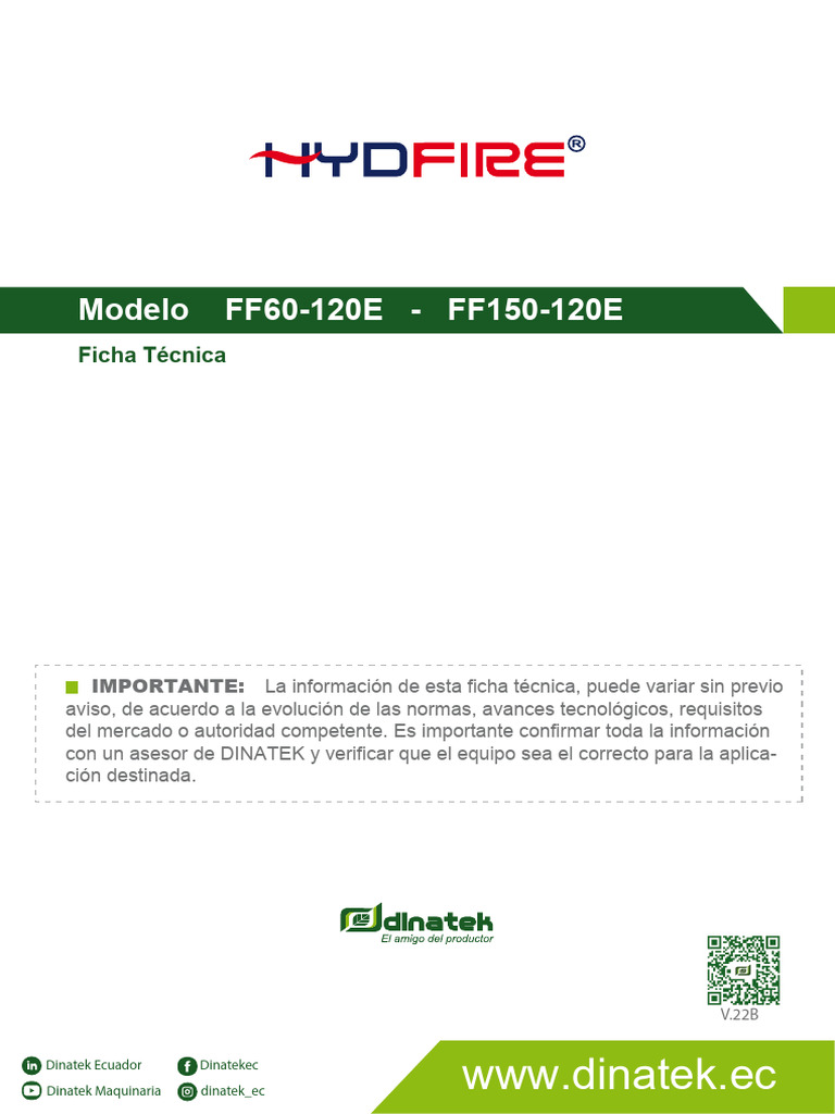 Equipo Contra Incendio FF60 120E FF150 120E | PDF | Ingenieria ...