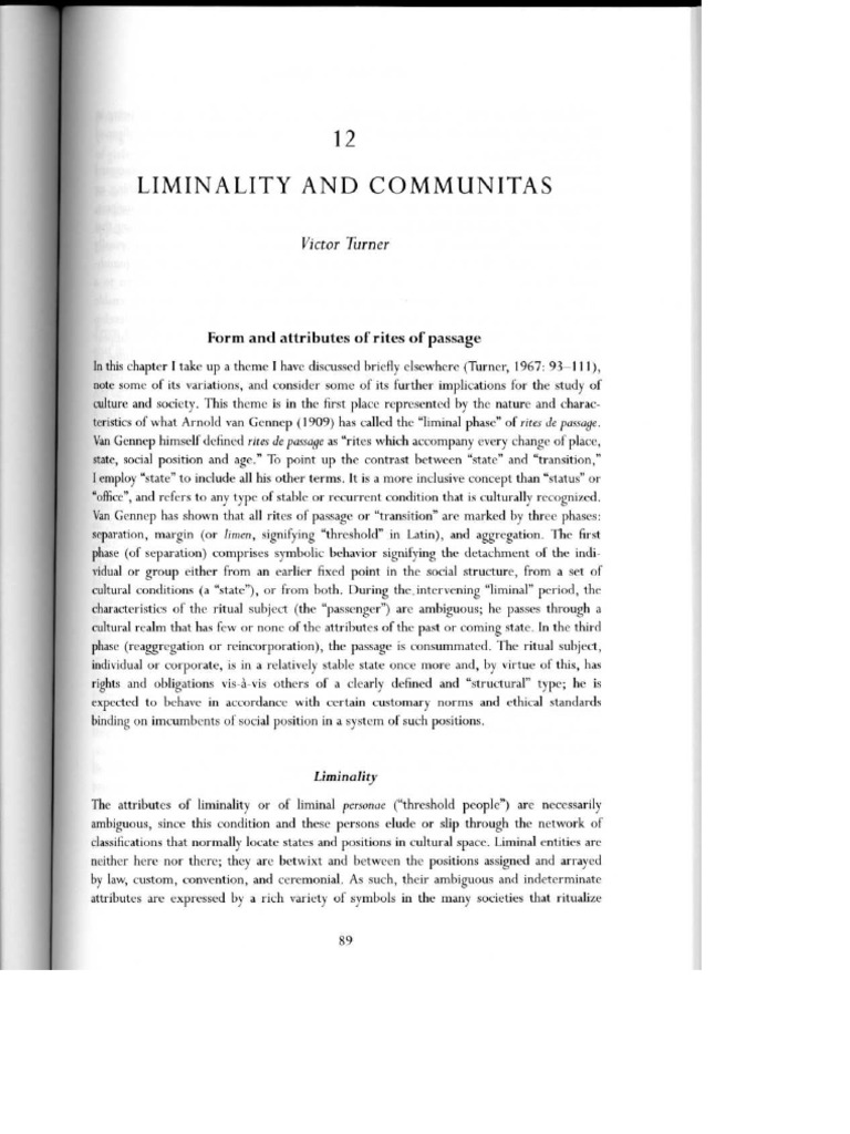 Turner Liminality | PDF