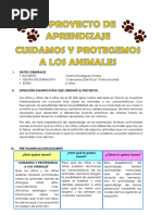 Proyecto Los Animales | PDF | Aprendizaje | Entorno natural