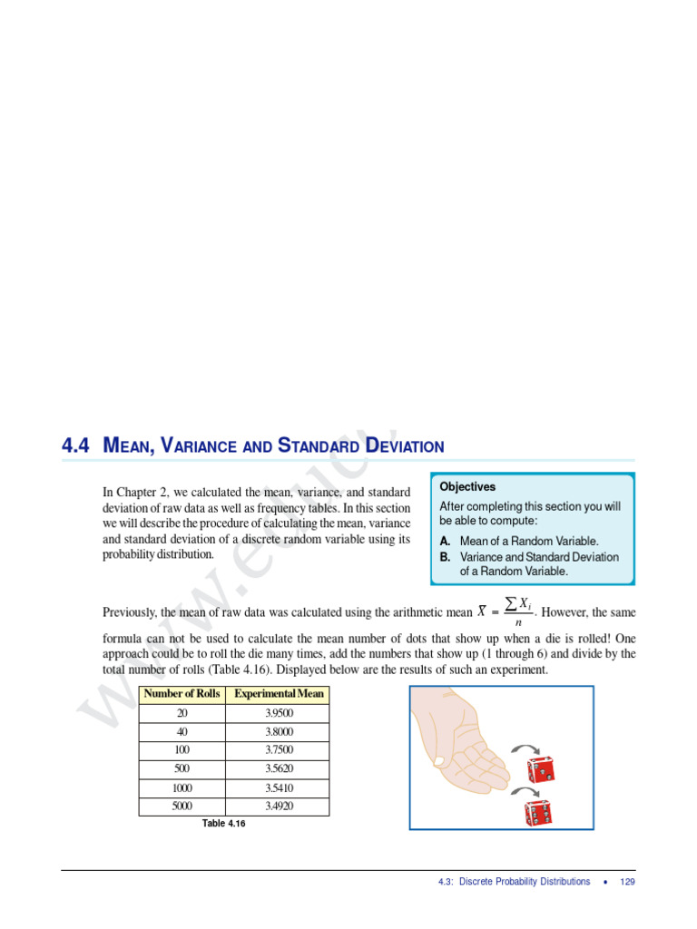 4.4 Stat | PDF | Mean | Standard Deviation