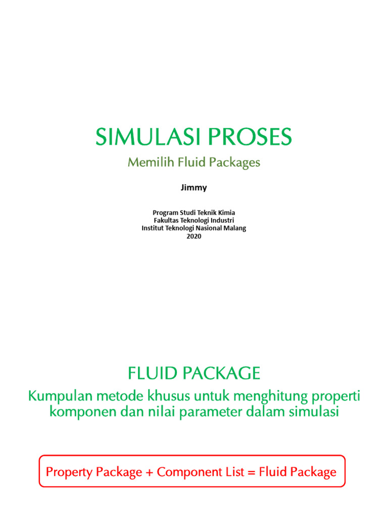 Pemilihan Paket Fluida dalam Simulasi | PDF