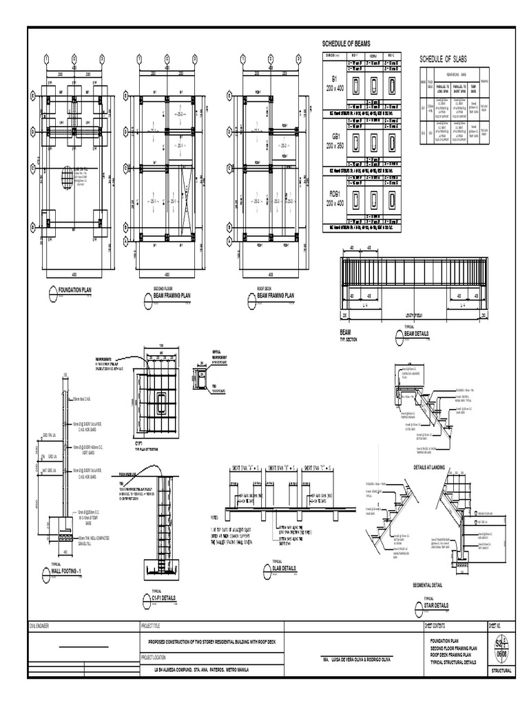 Schedule of Beams | PDF | Architectural Elements | Architectural Design