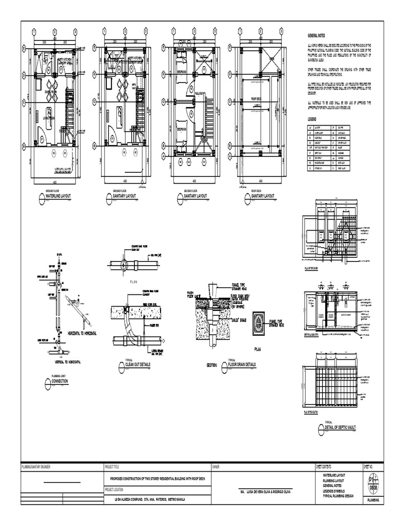 Waterline Layout Sanitary Layout Sanitary Layout Sanitary Layout | PDF ...