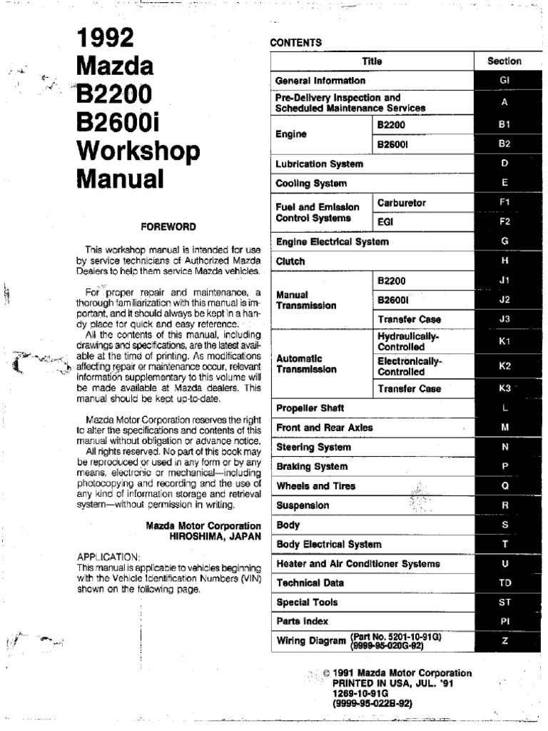 Manual B2000 - 2200 - 2600i - P1-1 | PDF