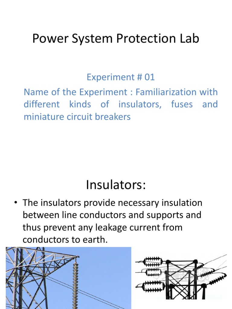Insulators, Fuses, and Circuit Breakers Lab | PDF | Fuse (Electrical ...