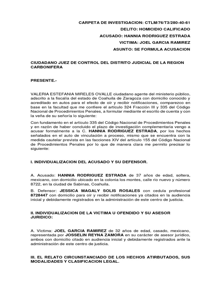 ACUSE | PDF | Derecho penal | Ley Pública