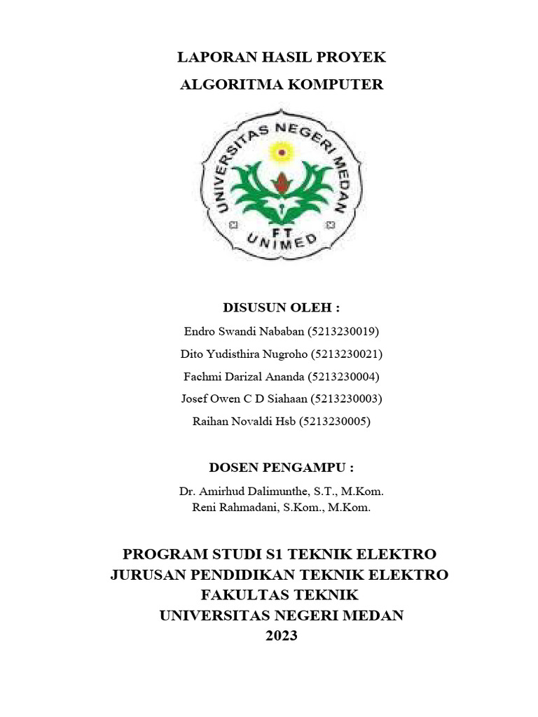 Proyek Algoritma Komputer | PDF
