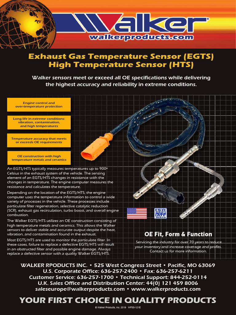 EXHAUST TEMPERATURE SENSOR A4sized FLIER WF55-121E | PDF | Temperature ...
