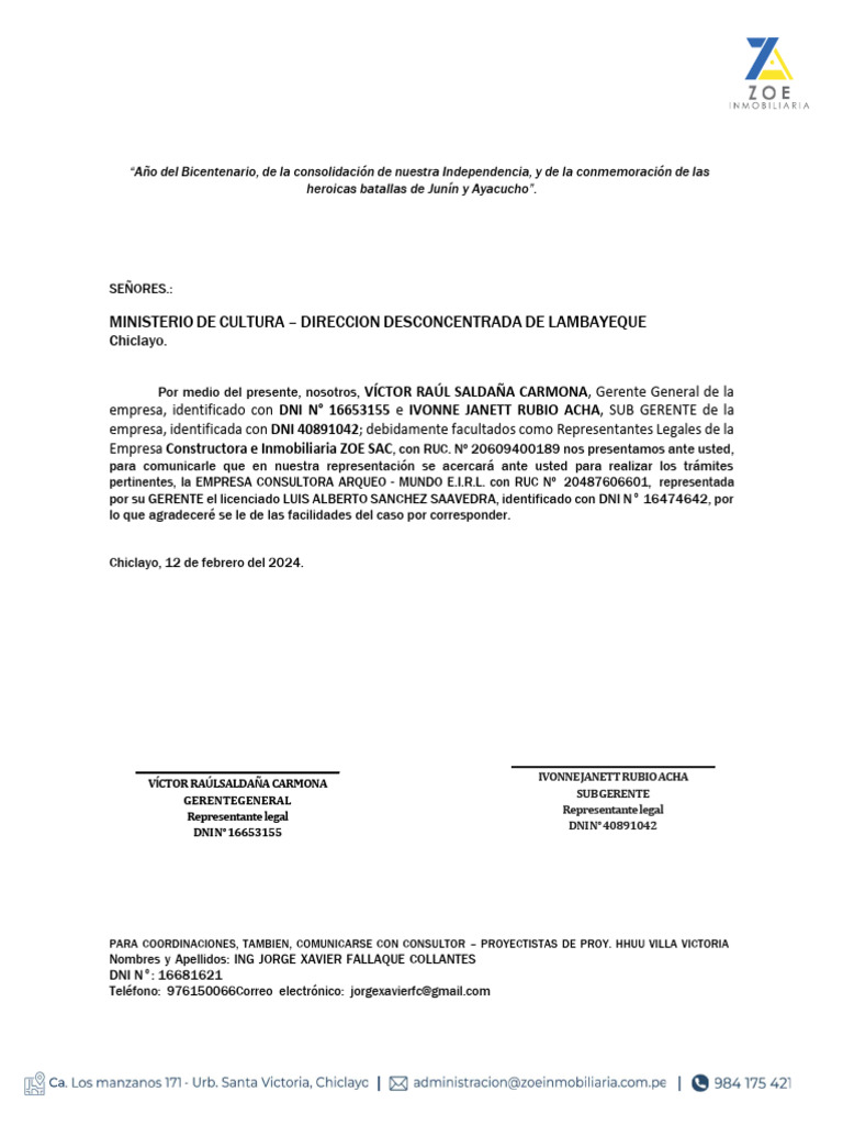 Formato para Ministerio de Cultura | PDF | Derecho