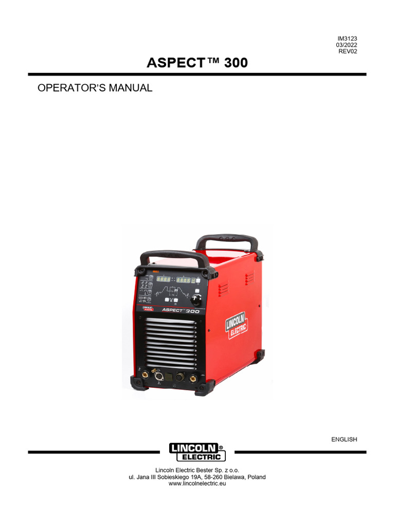 01 IM3123rev02 - ENG | PDF | Alternating Current | Welding