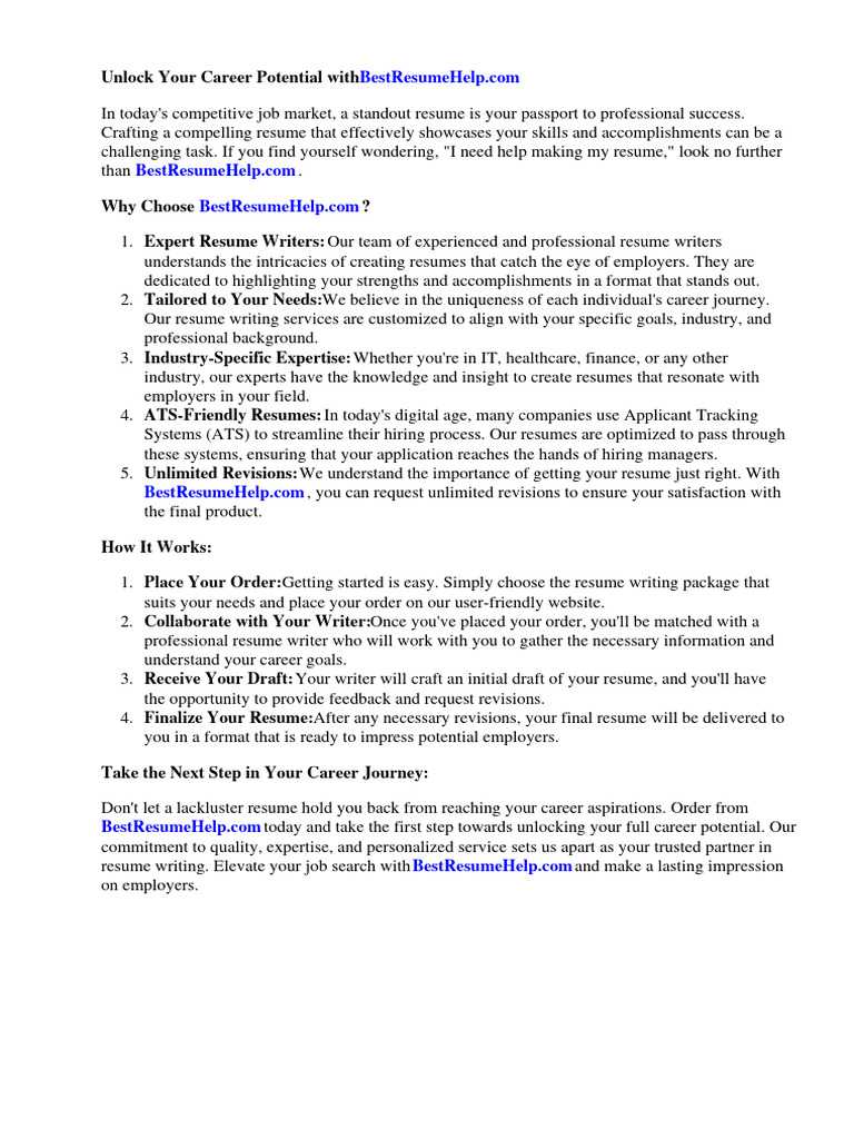 I Need Help Making My Resume | PDF | Résumé