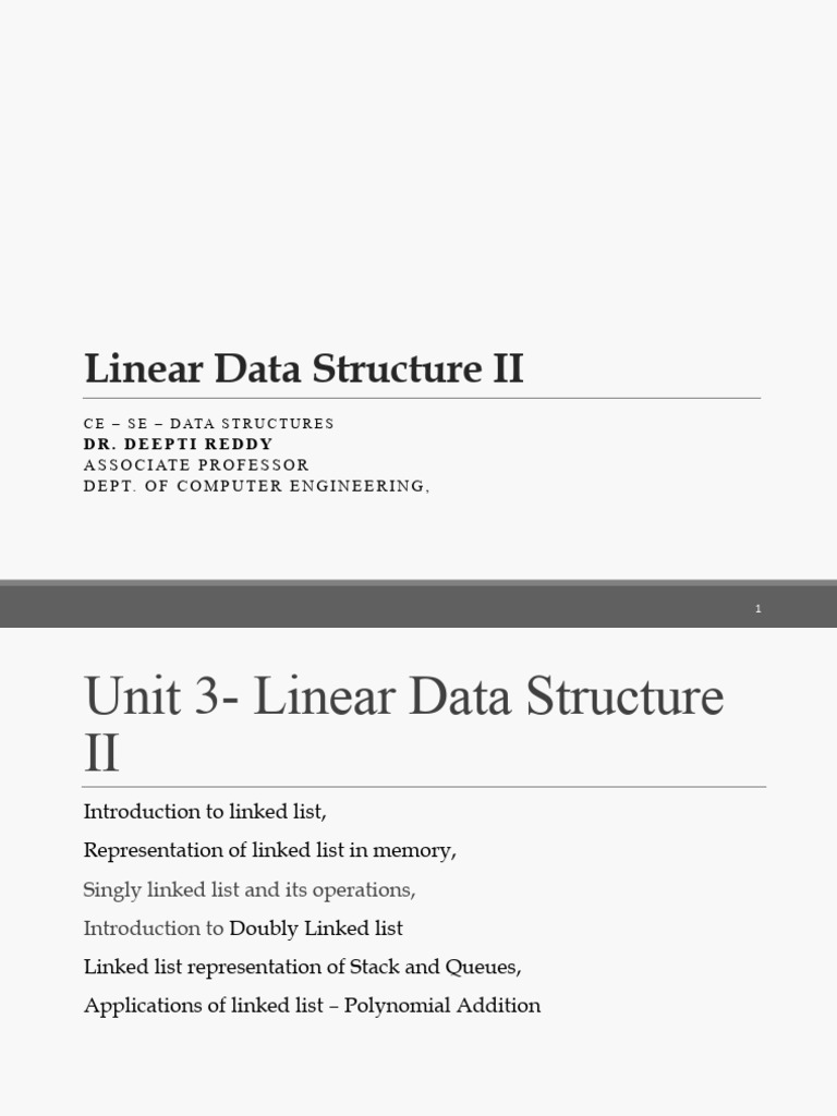 DS-Unit 3 - Linked List | PDF | Pointer (Computer Programming) | Queue (Abstract Data Type)