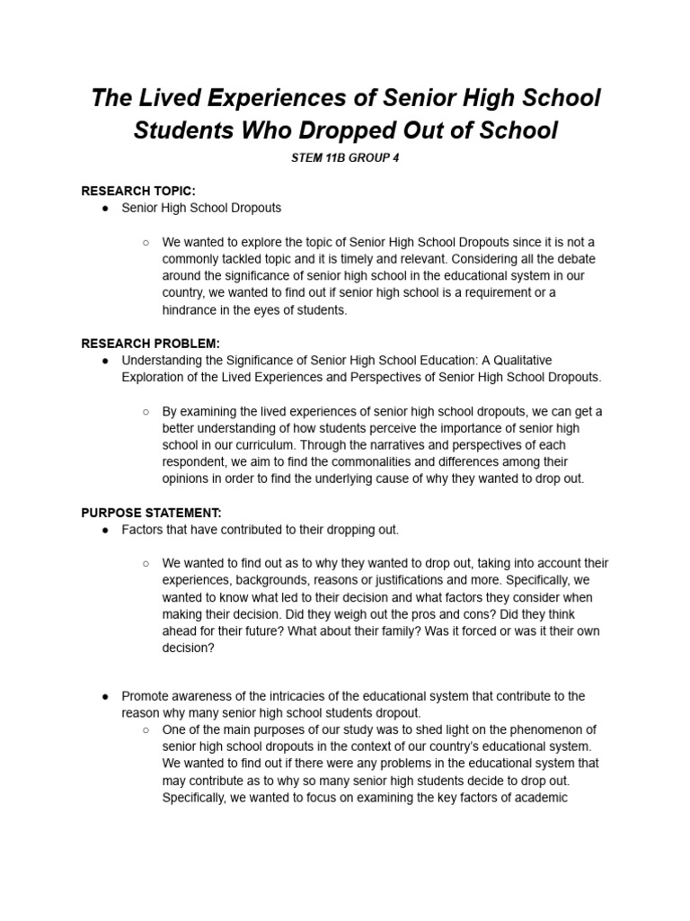 Problem Identification Framework With Sdg Stem11b Group 4 Pdf