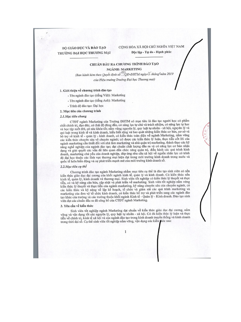 Httpstmu - Edu.vnuploadtmu Oldnews2020 01cdr Va CTDT Marketing PDF | PDF