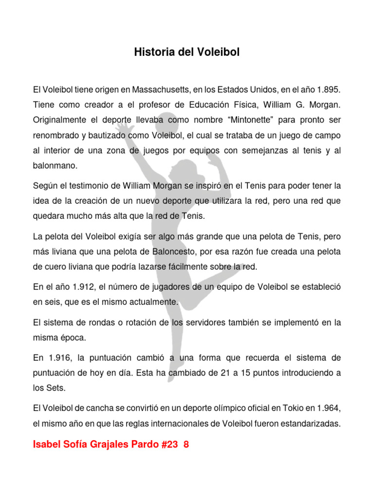 Historia Del Voleibol | PDF