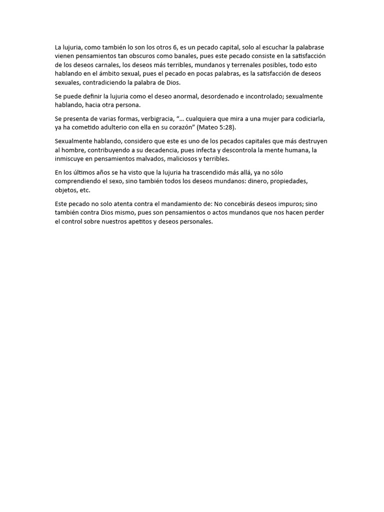 La Lujuria | PDF | Ciencias sociales