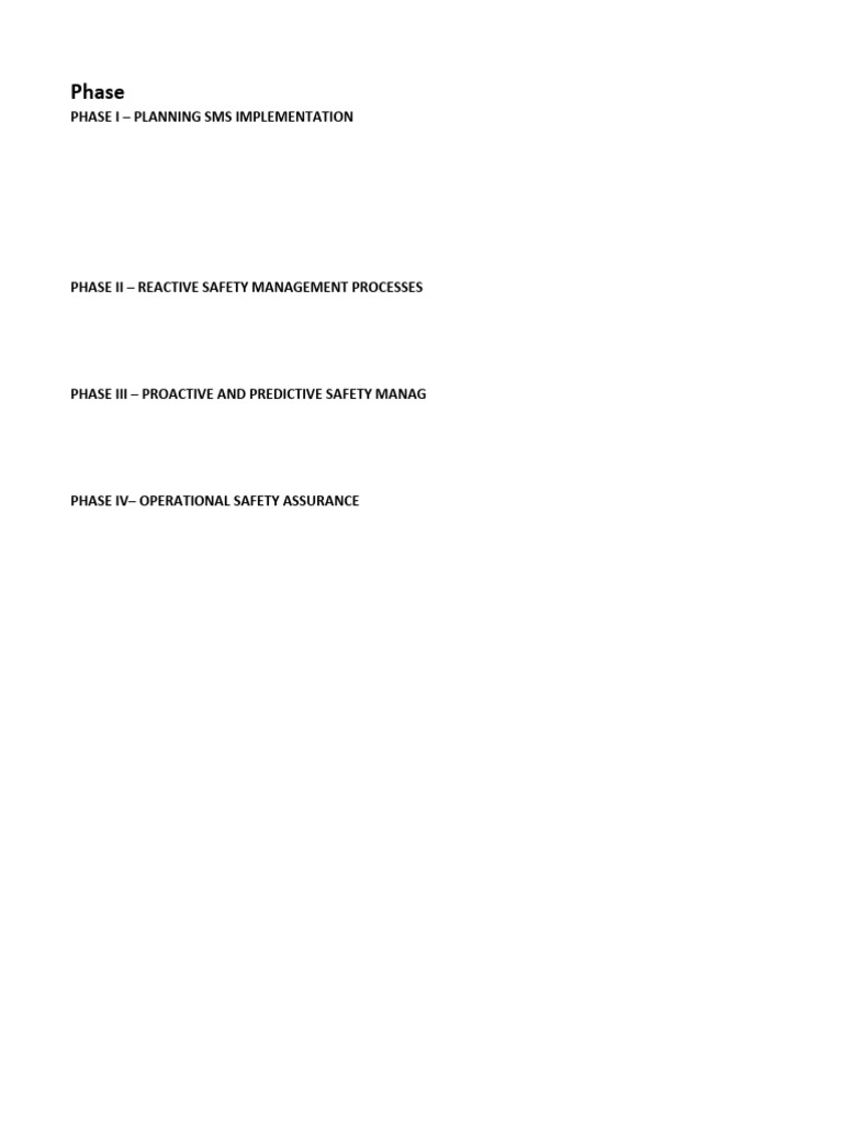 ICAO SMS ImplementationPlan | PDF | Risk Management | Business