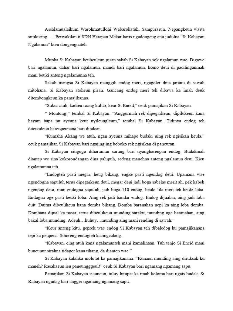 Dongeng Si Kabayan | PDF