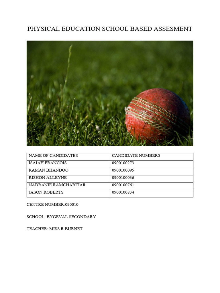 Pe Sba | PDF | Ball Games | Forms Of Cricket