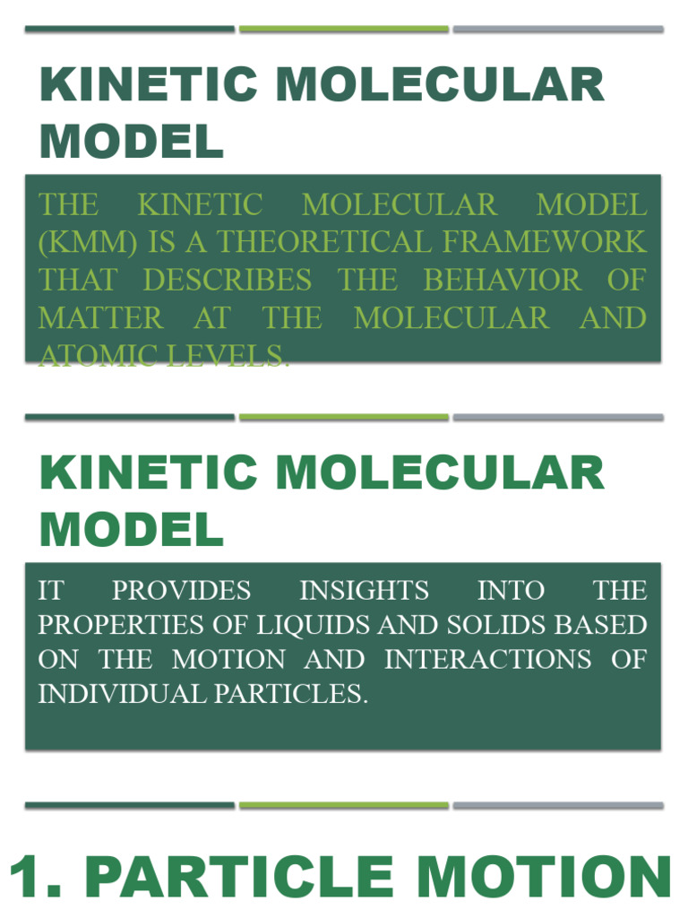 Kinetic Molecular Model | PDF | Chemical Polarity | Intermolecular Force