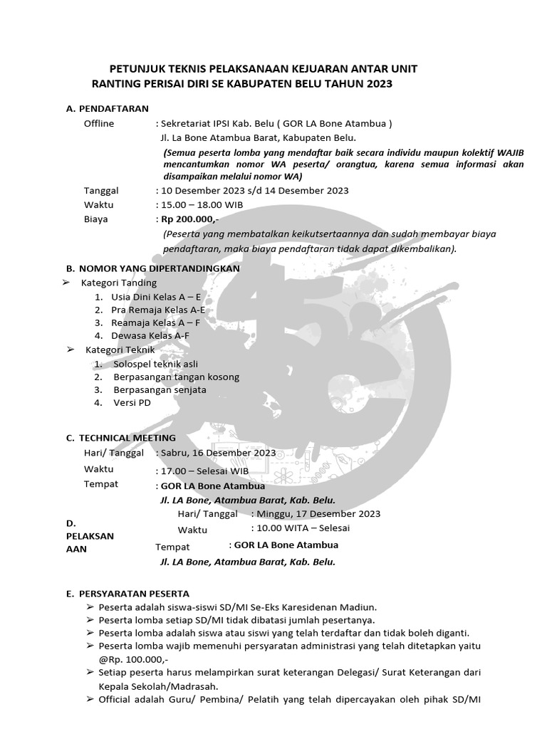 JUKNIS-PENCAK-SILAT | PDF
