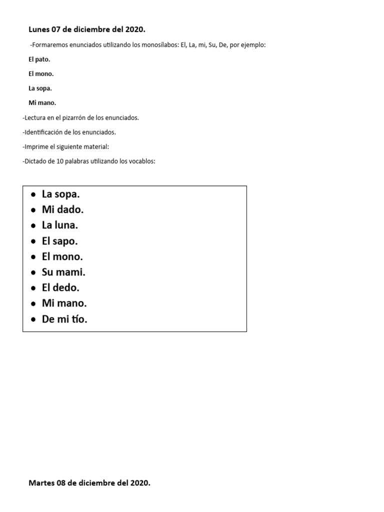 Actividad Con Trisilabas | PDF | Artes del Lenguaje y Comunicación