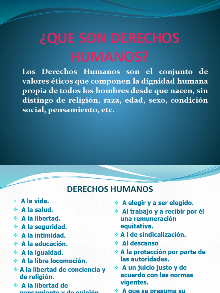 Derechos - Humanos 1 | PDF | Derechos humanos | Libertad