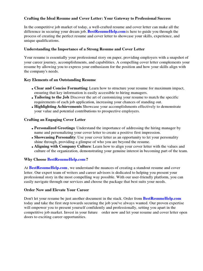 Perfect Resume and Cover Letter Guide | PDF | Résumé | File Format