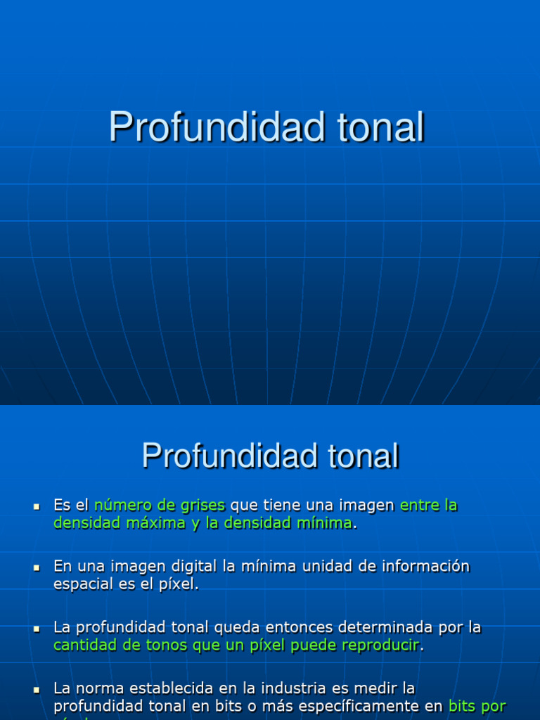 Profundidad Tonal Es El Numero de Grises Que Tiene Una Imagen Entre La ...