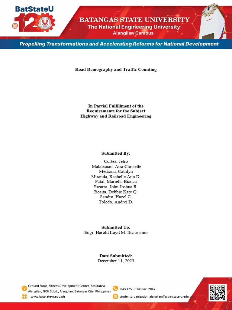 Traffic Counting Paper | PDF | Road | Road Surface