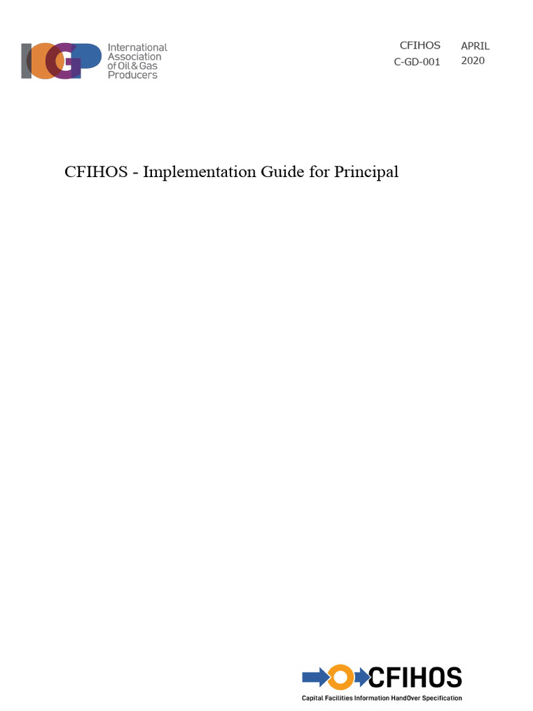 CFIHOS Implementation Guide For Principal | PDF | Specification (Technical Standard) | Information
