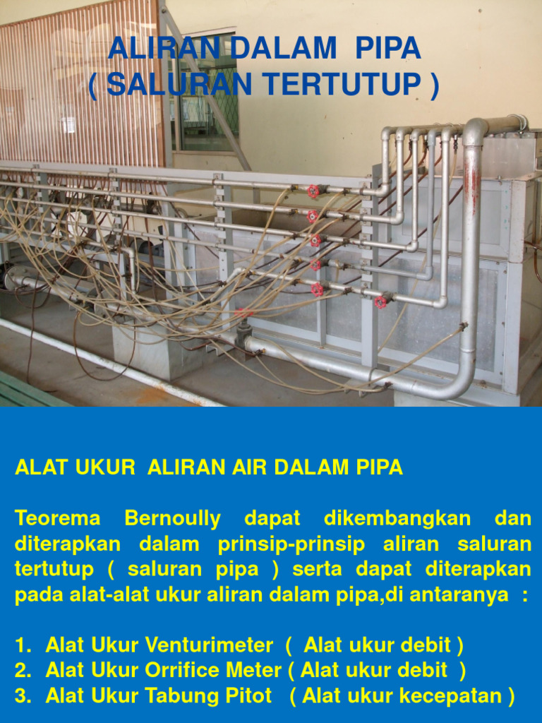 Pertemuan Minggu Ke - 10 (Aliran Dalam Pipa) | PDF