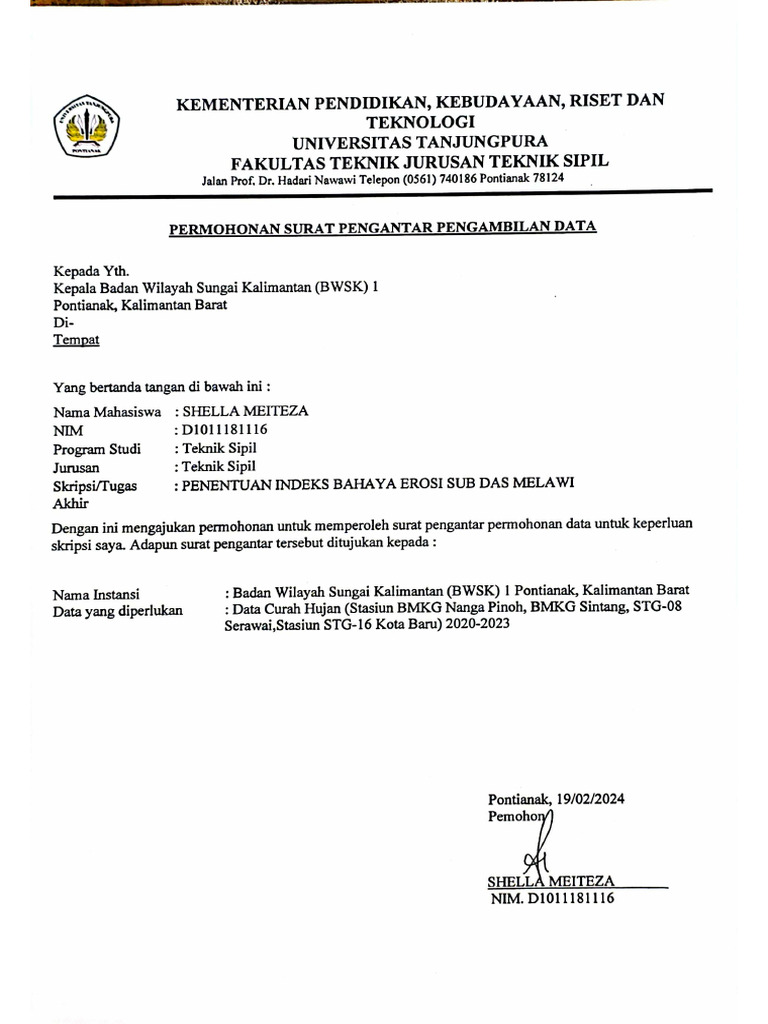 Permohonan Data | PDF