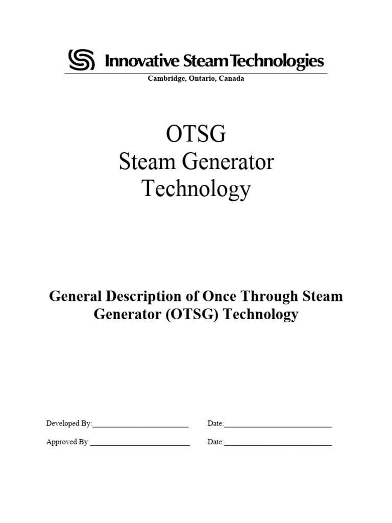OTSG Information by Innovative Steam Technologies WP0602 | PDF | Boiler ...