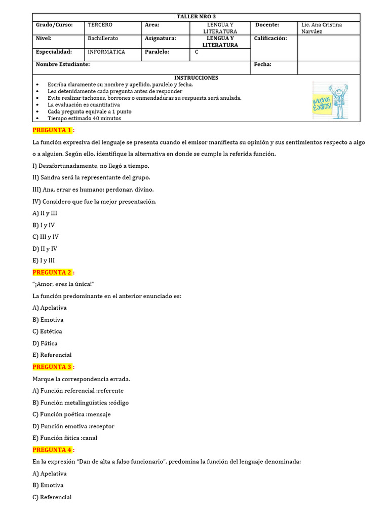 Taller Nro 3 | PDF | Fonética | Comunicación