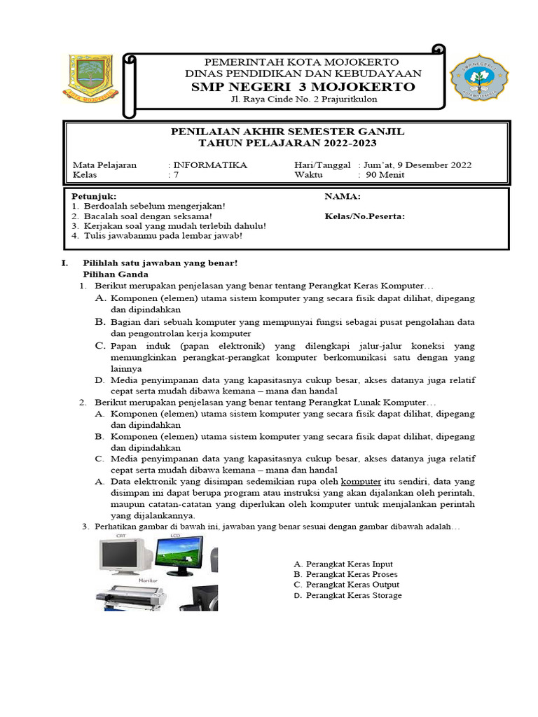 Soal INFORMATIKA 7 | PDF