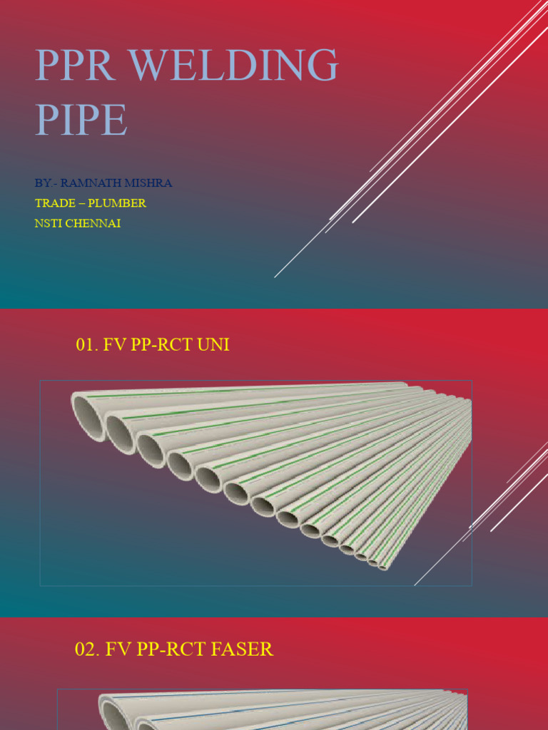 PPR Welding Pipe Ramnath Mishra | PDF
