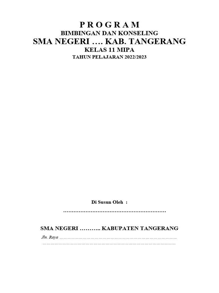 Program BK Xi Mipa 2022-2023 | PDF