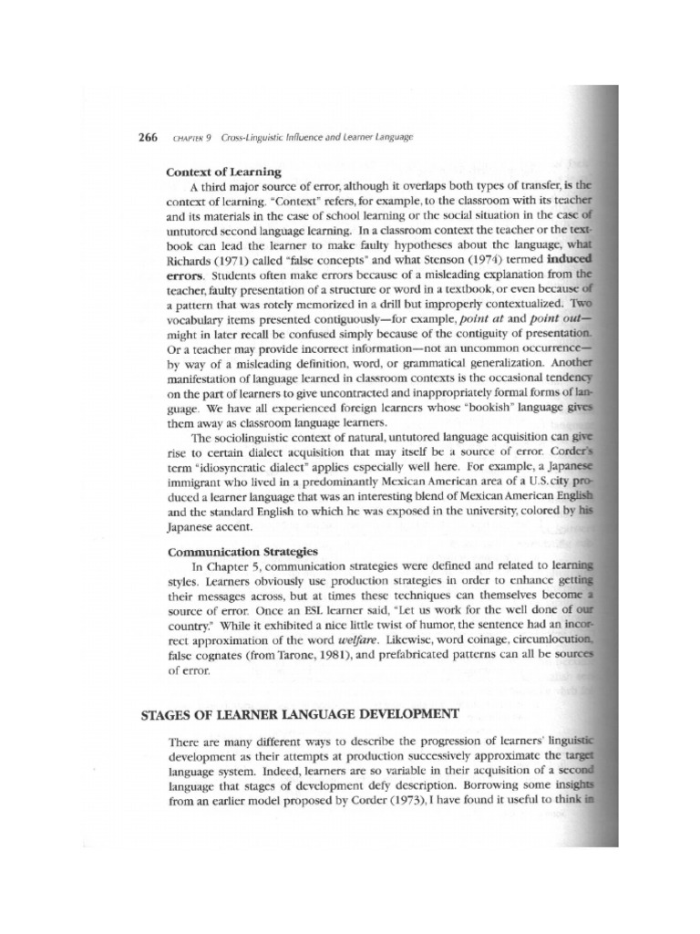 12.2 Stages of Learner Language Development | PDF