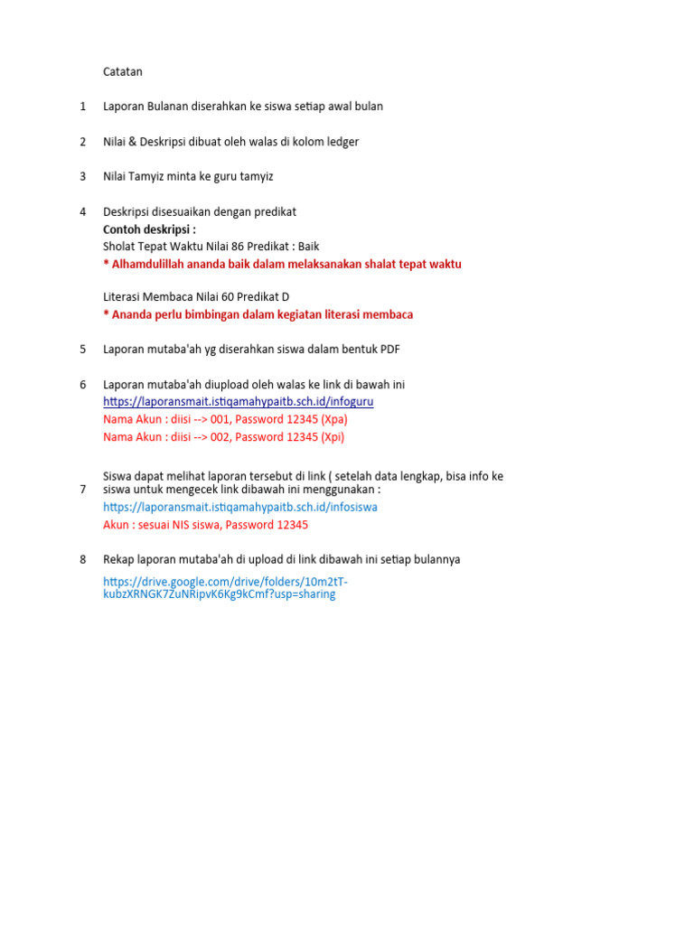 Xi Pi AP. Rekap Laporan Mutaba'Ah Bulanan Per Semester | PDF