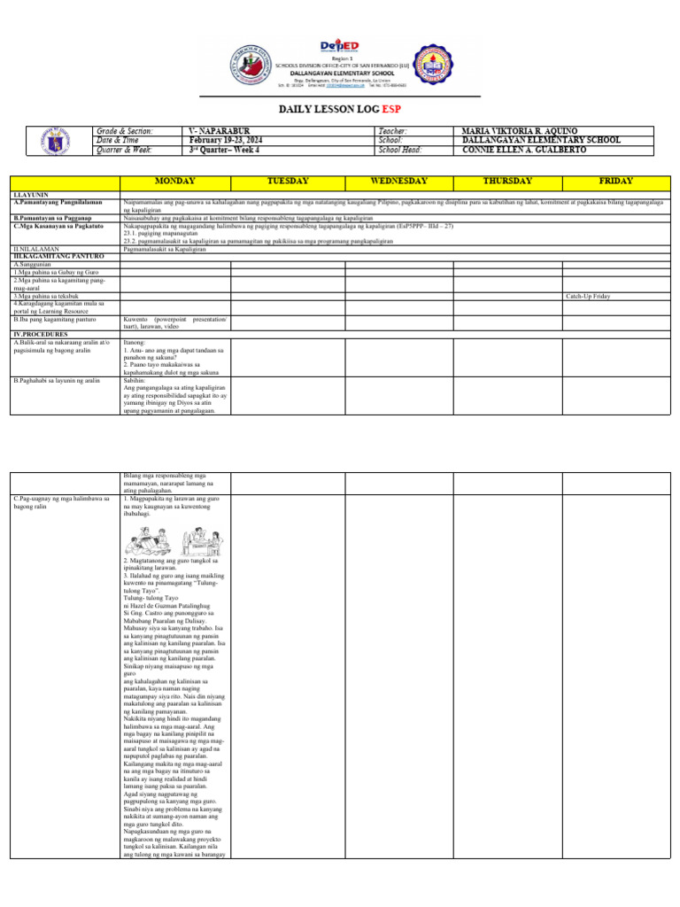 DLL - Esp 5 - Q3 - W4 | PDF