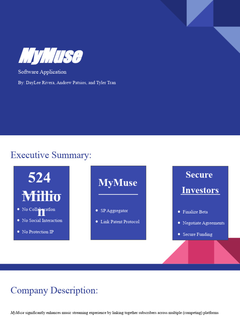 Mymuse BP Presentation | PDF | Mobile App | Social Media