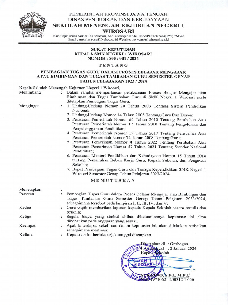 SKPBM TPG 2024 Ardi Widyatama | PDF